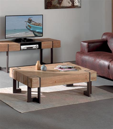 Table Basse Sapin Massif L 120 Cm Fabrik Cocktail Scandinave