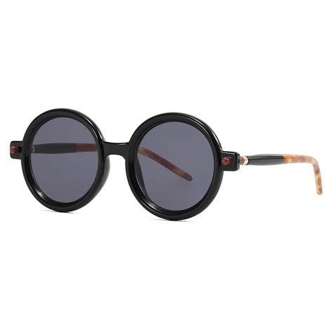 New Fashion Retro Oversized Round Sunglasses For Women Men Brand Qual