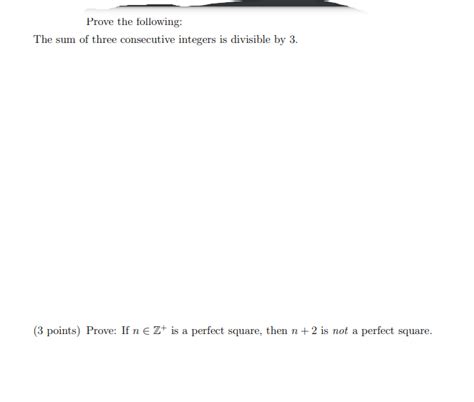 Solved Prove The Followingthe Sum Of Three Consecutive