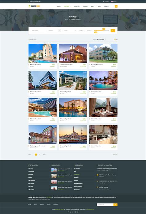 Directory Multipurpose Listings PSD Template By TopPSD ThemeForest