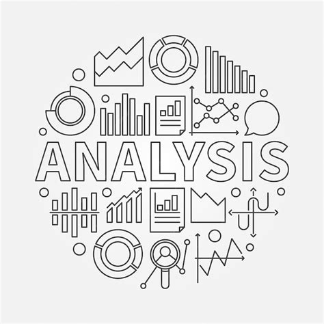 Premium Vector Analysis Vector Concept Round Illustration In Linear Style
