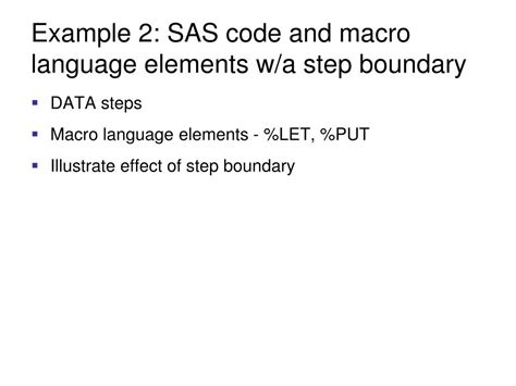 Ppt Sas Code And Macros How They Interact Powerpoint Presentation Free Download Id1317932