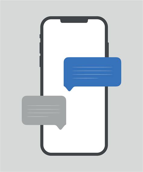 Smart Phone Chatting Sms Template Bubbles Place Your Own Text To The Message Clouds Compose
