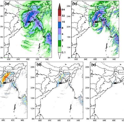 A Ensemble Mean Rainfall Cm B Control Member Rainfall Cm Download Scientific Diagram