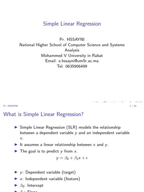 Linear Regression Lab2course Pdf Errors And Residuals Regression Analysis