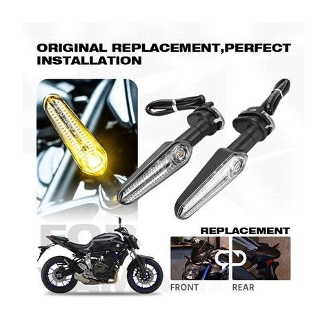Pair Led Indicators For Yamaha Mt07 Mt09 Mt10 Mt25 Mt03 Fz10 Fz6 Xj6