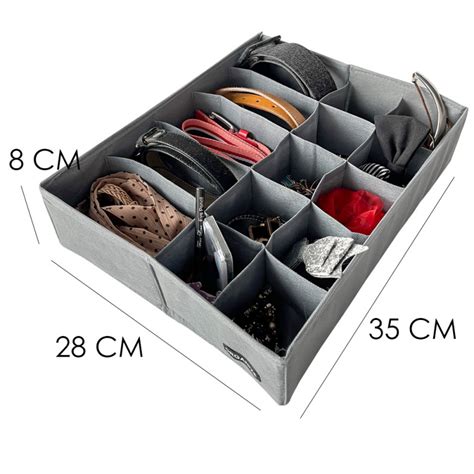 Сірий органайзер 35×28×8 см з двома видами комірок — придбати органайзери в Україні