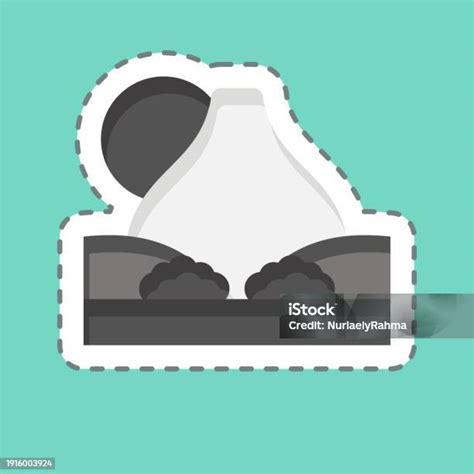 스티커 라인 컷 테이 데이 스페인 상징과 관련이 있습니다 심플한 디자인 편집 가능 간단한 일러스트레이션 Performing Arts Event에 대한 스톡 벡터 아트 및