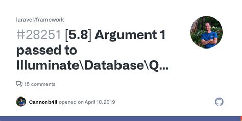 [5 8] argument 1 passed to illuminate database query builder