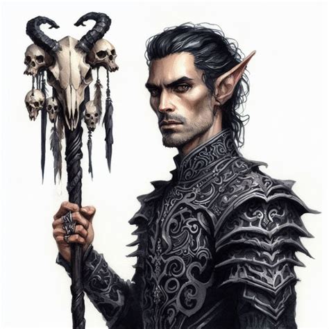 Jamdorr Thilinaen Elf Necromancer Dandd Pathfinder Role Playing