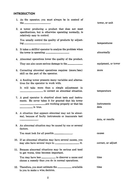 Api 1014wb Practical Distillation Unit 7 Abnormal Operations Unit 8 Abnormal Operating
