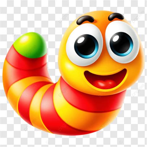 Cute And Happy Cartoon Worm Wiggling Around Happy Worm Cartoon Worm