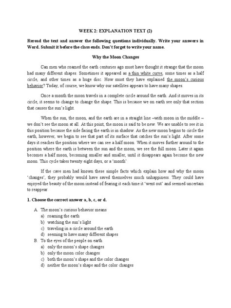 Assignment Week 2 Reading Adv Pdf Moon Earth