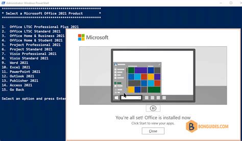how to download and install powerpoint 2021 using powershell