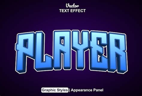 Premium Vector Player Text Effect With Graphic Style And Editable