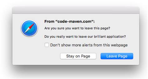 Prevent Leaving The Page Using Plain JavaScript