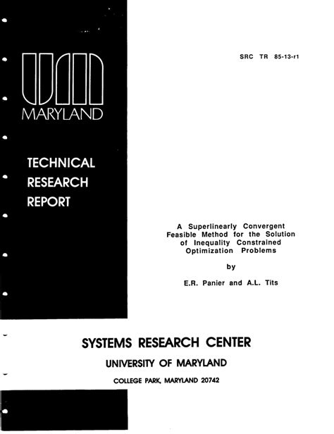 Pdf A Superlinearly Convergent Feasible Method For The Solution Of