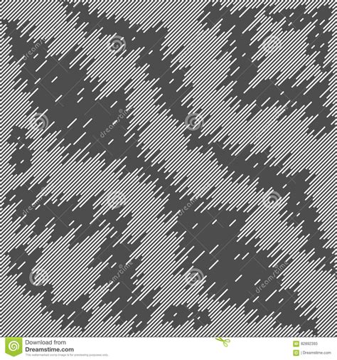 Seamless Pattern Of Chaotic Lines Abstract Background Stock Vector