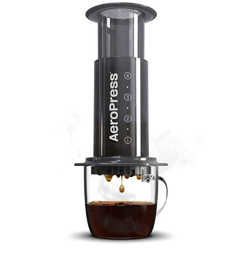 Aeropress 오리지널 커피 및 에스프레소 메이커 바리스타 레벨 휴대용 챔버 플런저 필터 포함 퀵 티몬