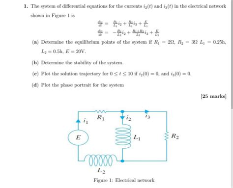 1 The System Of Differential Equations For The Currents I2 T And I3 T