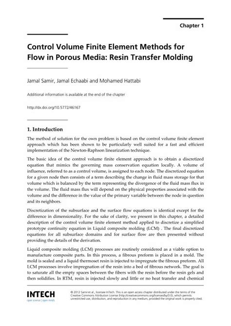 pdf control volume finite element methods for flow in porous