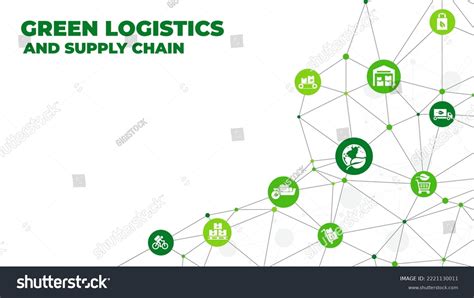 Green Supply Chain Vector Illustration Concept Stock Vector Royalty Free 2221130011 Shutterstock