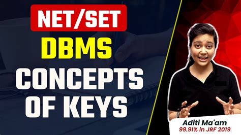 Dbms For Ugc Netset 2023 Concepts Of Keys L01 Lets Decode With