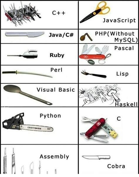 Javascript Pascal Eew Ruby Perl Lisp Python Eraftsman 207 Ifunny