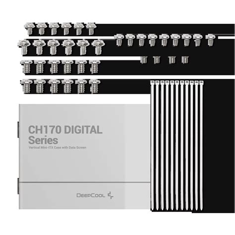 Deepcool Ch170 Digital Vertical Mini Itx Computer Case Black White Bermor Techzone