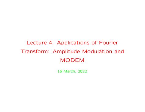l4 fourier app lecture notes on signal and systems lecture 4
