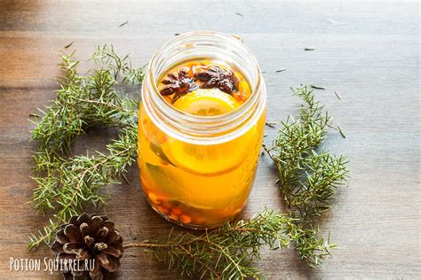 Облепиховый чай с медом и лимоном от