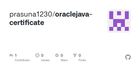 Github Prasuna1230oraclejava Certificate