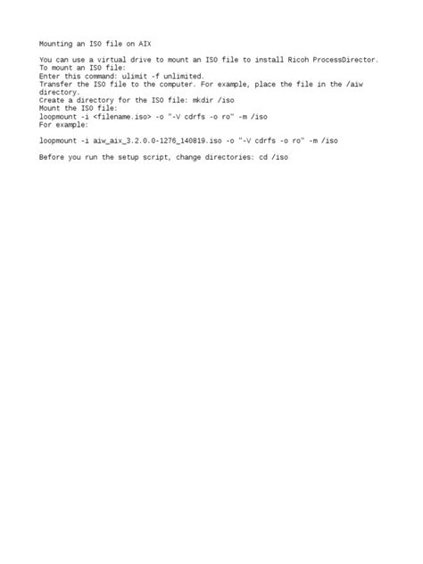 mounting iso image aix loopmount command pdf