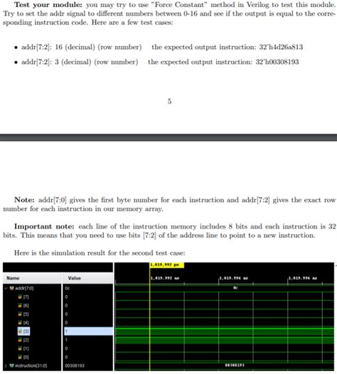 Solved InstructionMemory V Timescale Ns Ps Chegg Com
