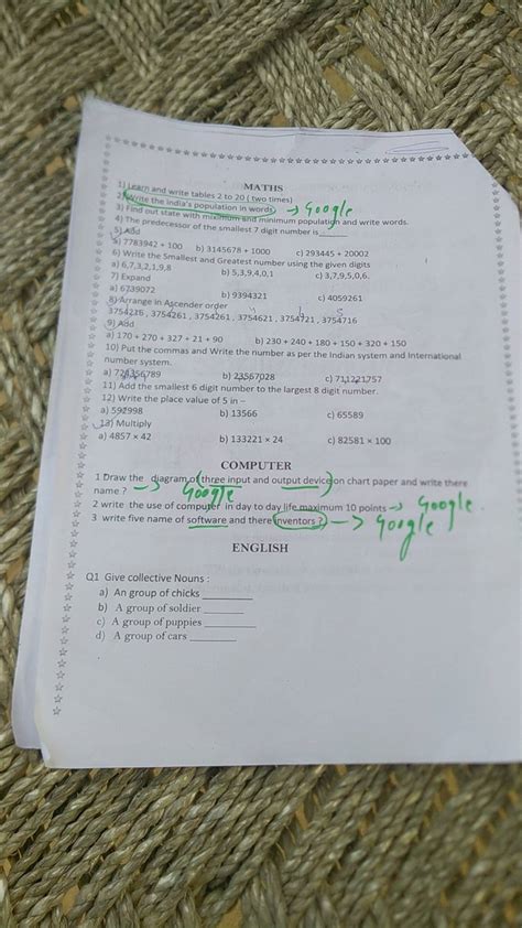 Learn And Write Tables 2 To 20 Two Times 2 White The Indias Populati