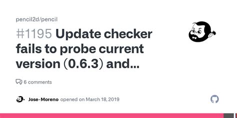 Update Checker Fails To Probe Current Version 063 And Displays An Error Message · Issue