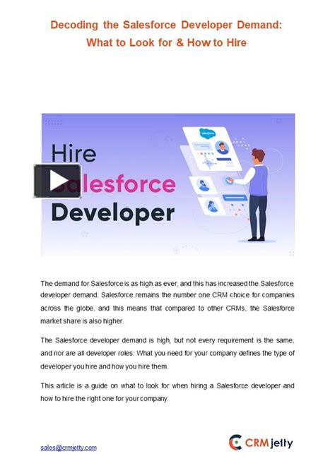 Ppt Decoding The Salesforce Developer Demand What To Look For And How