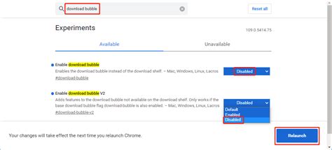 how to enable or disable the chrome download bubble minitool