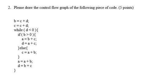 Solved 2 Please Draw The Control Flow Graph Of The