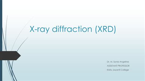X Ray Powder Diffraction Pptx