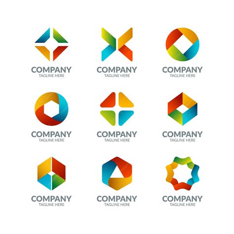 Premium Vector Modern Geometric Logo Design Collection