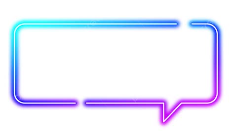 Neón Chat Discurso Burbuja Cuadro Texto Clipart Vector PNG dibujos