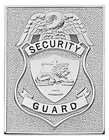 Security Guard Silver Rectangle Badge First Class Uniforms