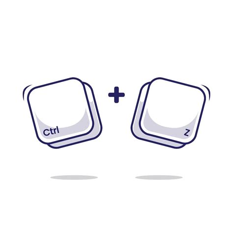 Premium Vector Computer Keyboard Combination Shortcut Ctrl Z Icon Button Symbol Fast Typing