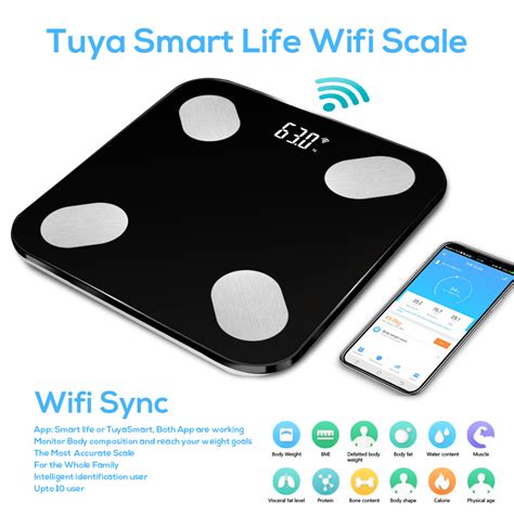 Zemismart Wifi Scale Tuya Smart Life Accurate Electronic Digital Weight Scales Fat Muscle
