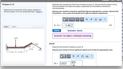 Solved Determine The Components Of The Support Reactions At