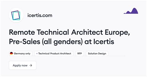 Himalayas On Linkedin Remote Technical Architect Europe Pre Sales All Genders Job At Icertis