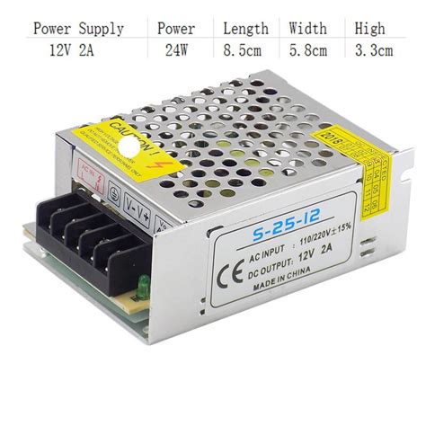 Transformador De Iluminación Dc 12v 2a Fuente De Grandado