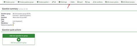 Delete Question Limesurvey Manual