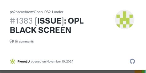 [issue] opl black screen · issue 1383 · ps2homebrew open ps2 loader